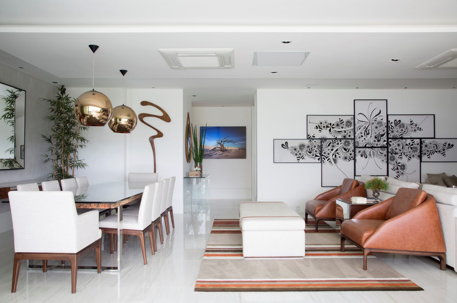 Sala de Estar e Jantar Integrada: 60 Projetos para Você se Inspirar.