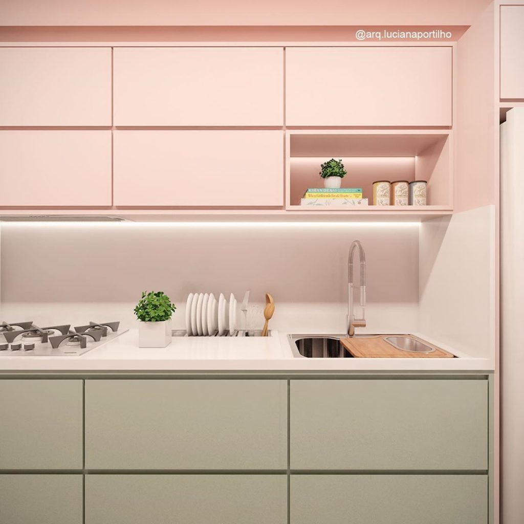 Cozinha Rosa: 80 ideias e tons de rosa para sua cozinha